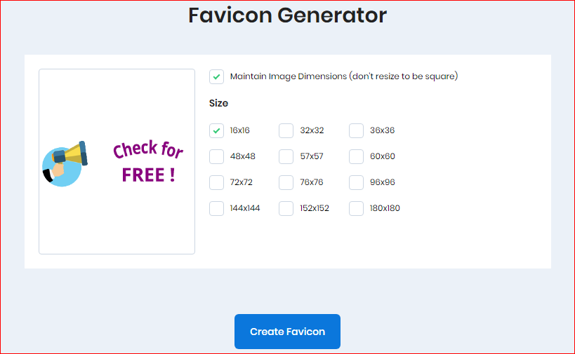 Favicon generator, Convert PNG to Ico, Instant website Icon maker